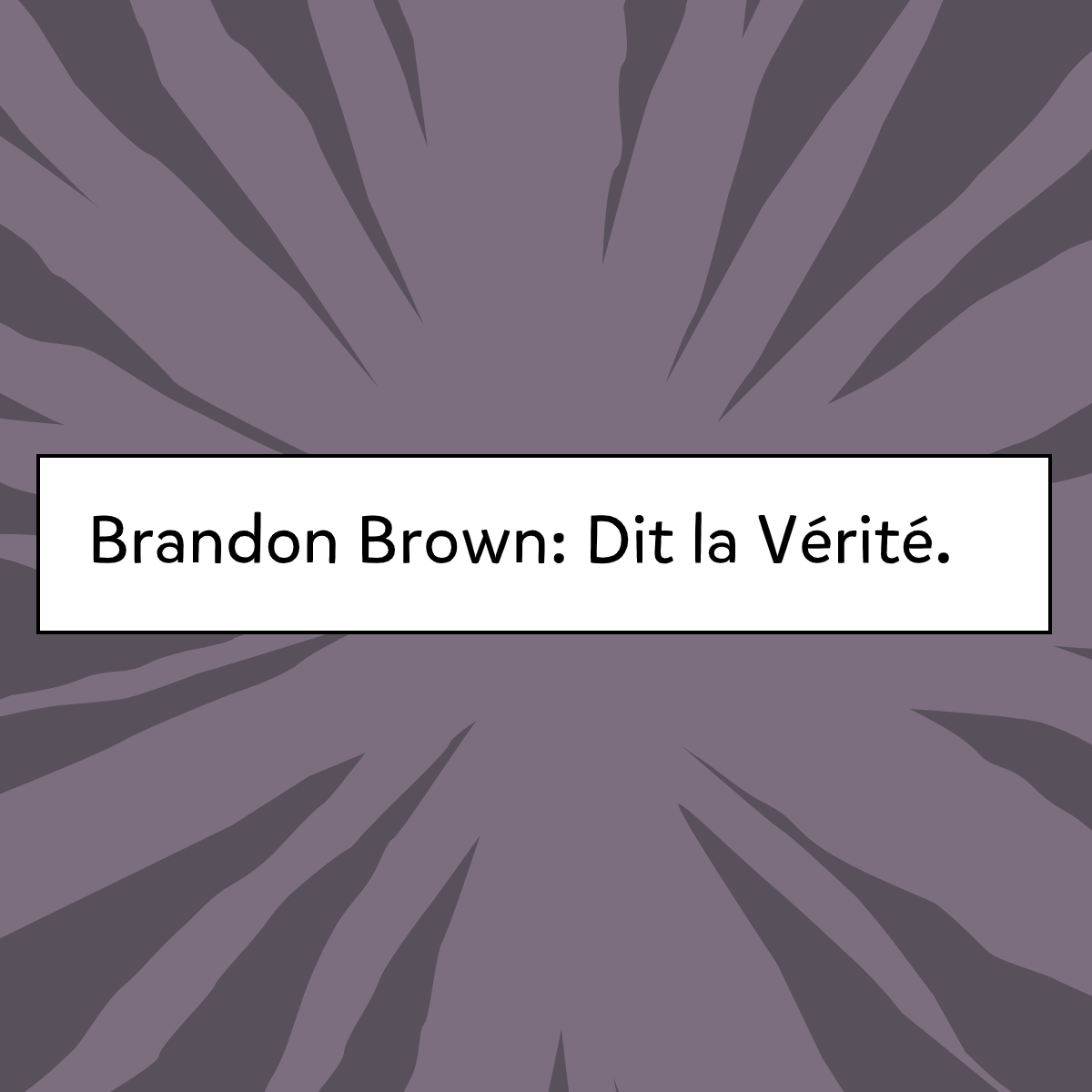 brandon brown: dit la vérité
